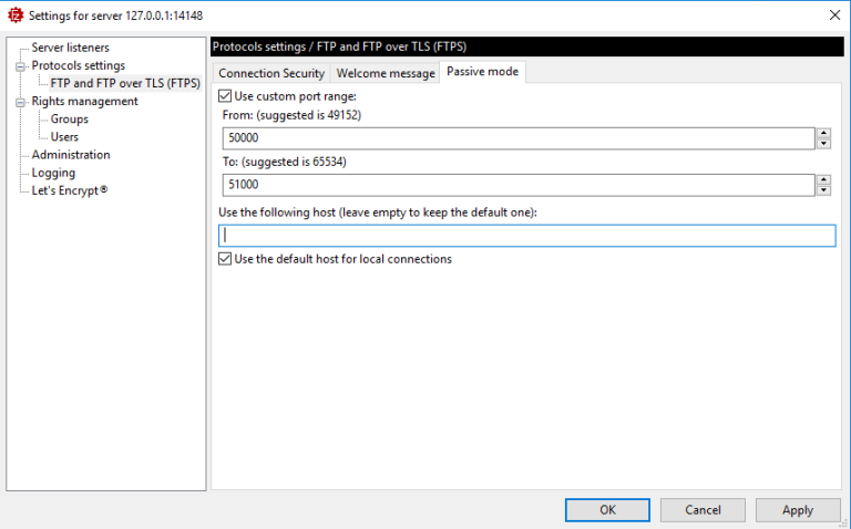 Hướng dẫn cấu hình Filezilla FTP Server (mode active và passive) - Long Vân