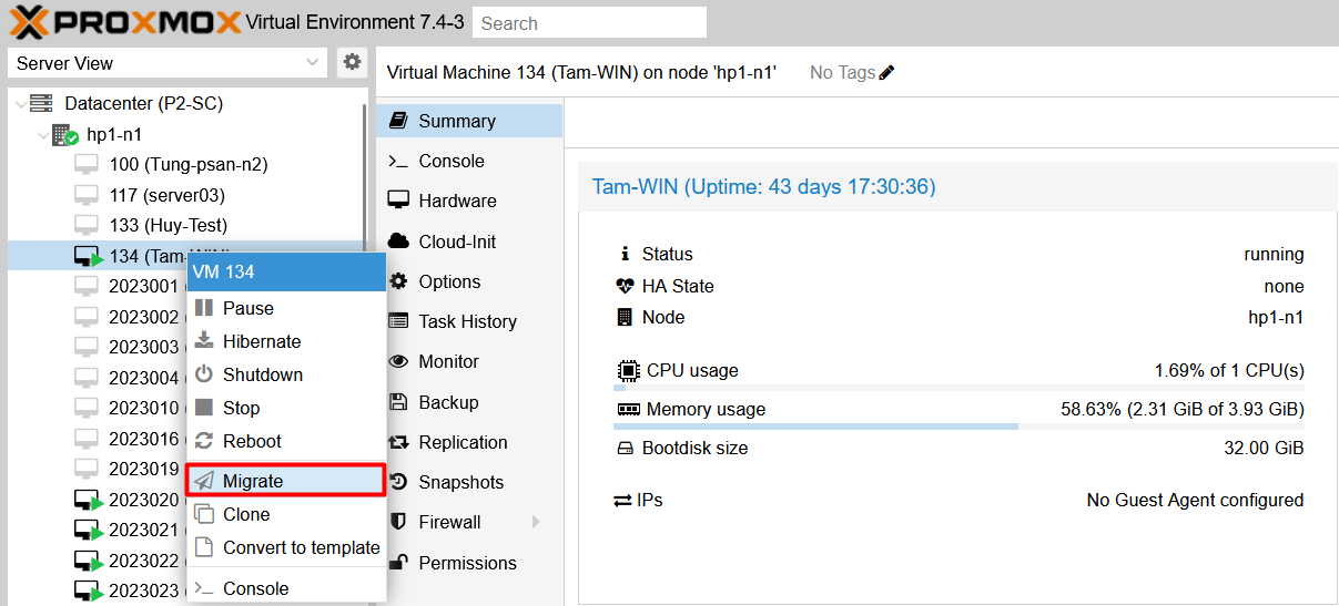Hướng Dẫn Sử Dụng Proxmox – Long Vân